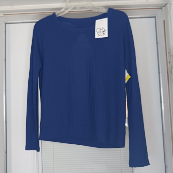 Chaser | Tops | Nwt Chaser Blue Long Sleeve Top Size Small | Poshmark